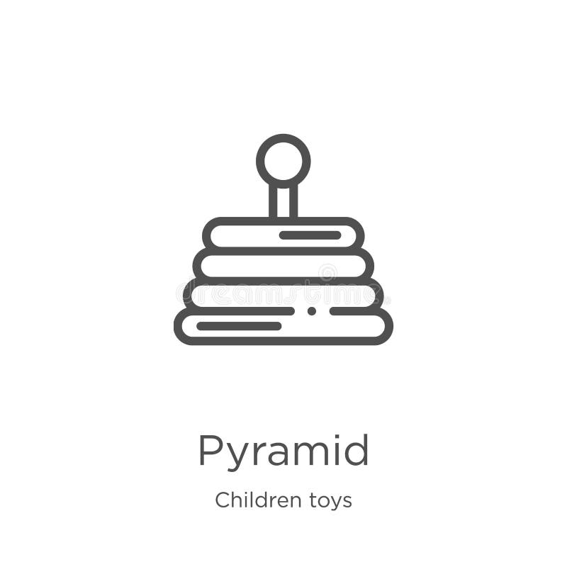 Pyramid Chart Icon Vector from Analytics Collection. Thin Line Pyramid ...