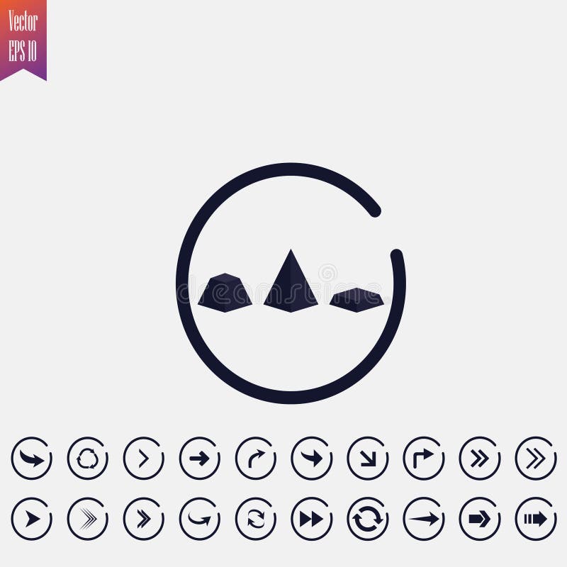 Pyramid Icon, Vector Illustration. Flat Icon. Arrow Stock Illustration ...