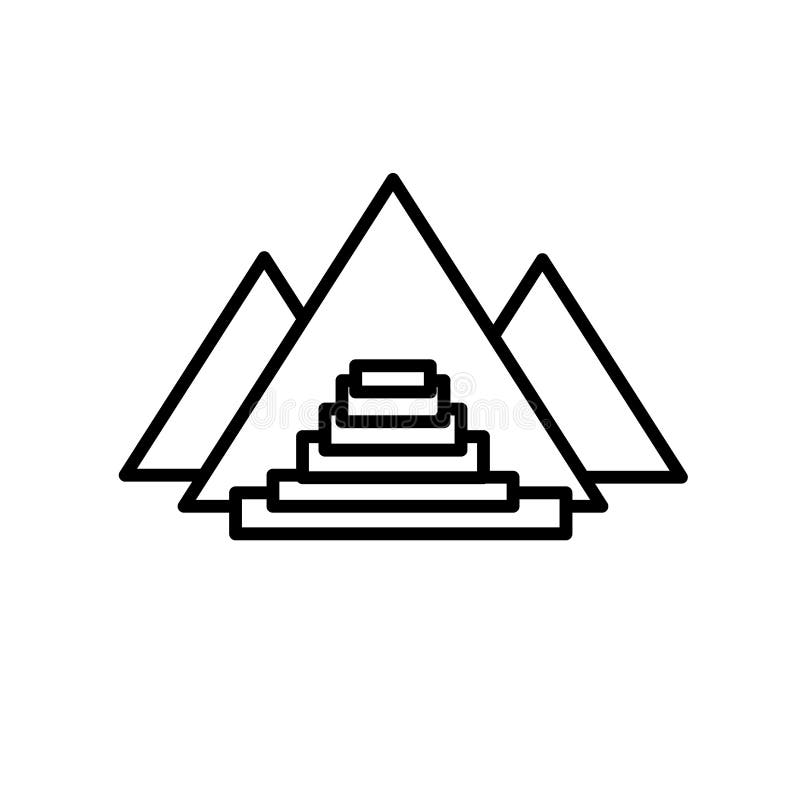 Pyramids Of Egypt Icon, Simple Style Stock Vector - Illustration of ...