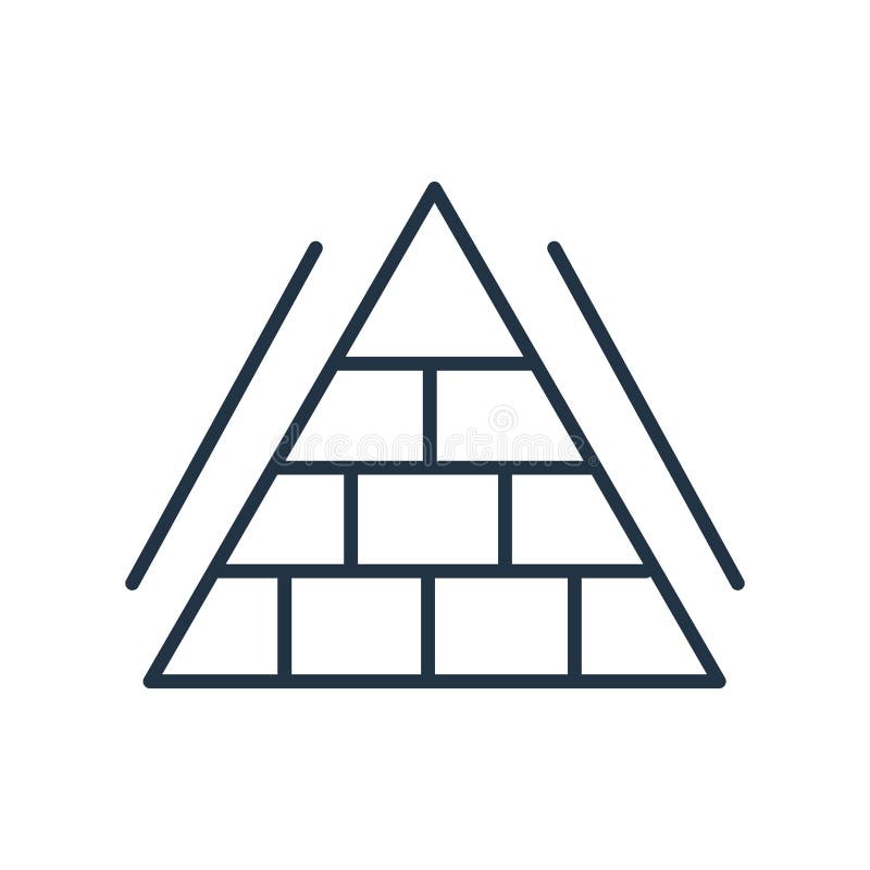 Pyramid Icon Vector Isolated on White Background, Pyramid Sign Stock ...