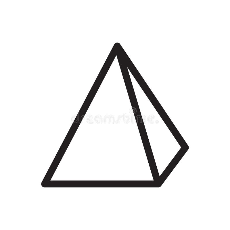 Pyramid Icon Vector Sign and Symbol Isolated on White Background Stock ...