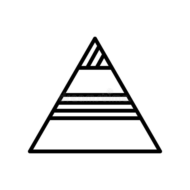 Pyramid Icon Vector Sign and Symbol Isolated on White Background Stock ...