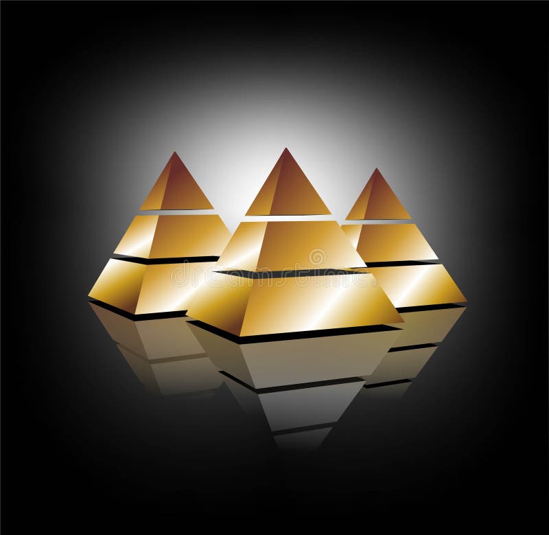 Pyramid stock illustration. Illustration of mirroring - 35858596