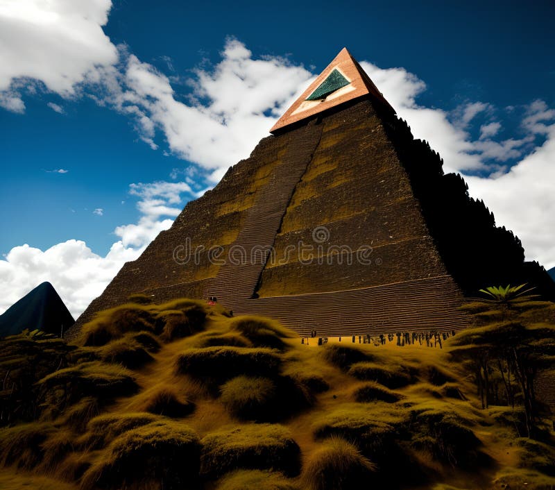Pyramid of Incas, Generative AI Illustration Stock Illustration ...