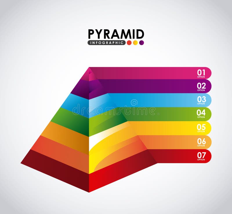 Pyramid infographic stock illustration. Illustration of design - 48012392