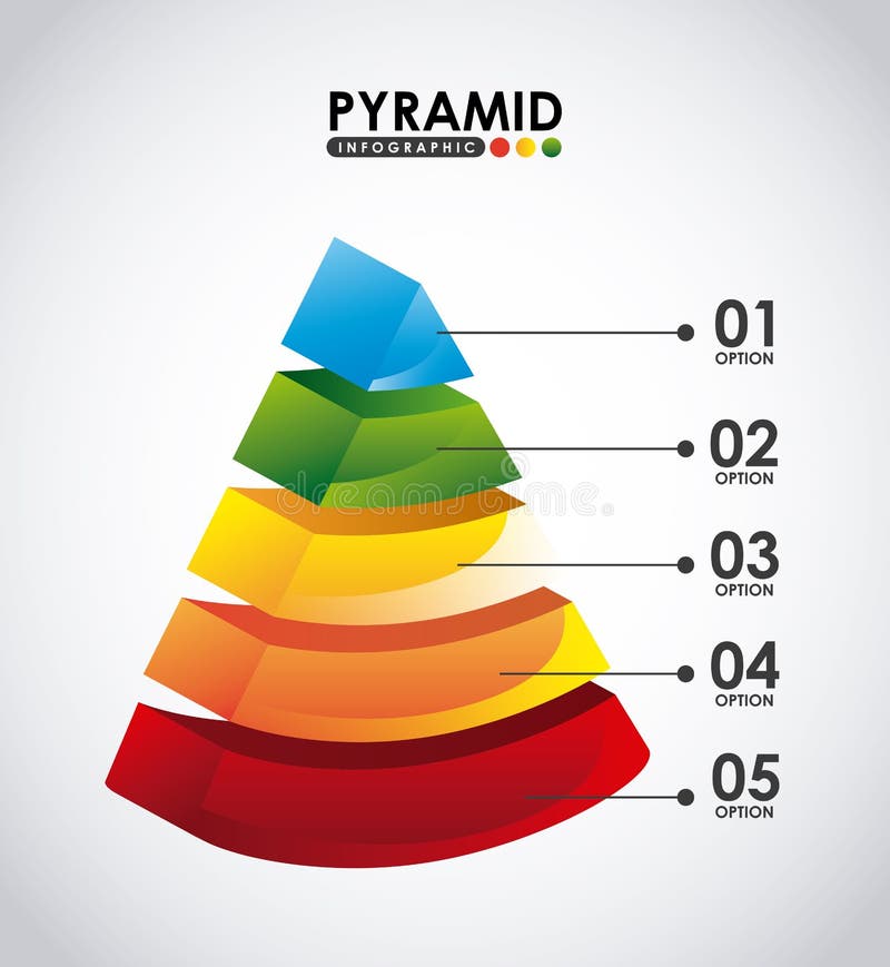 Pyramid infographic stock illustration. Illustration of options - 48012444
