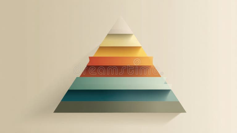 Pyramid Infographic with Five Distinct Layers Showcasing a Minimalist ...
