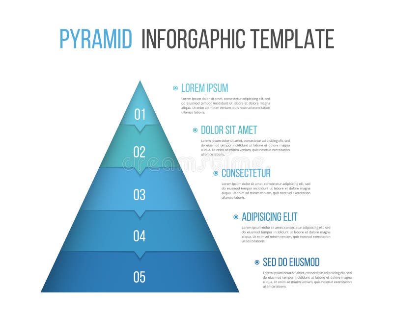 Pyramid Infographics stock vector. Illustration of level - 109058853