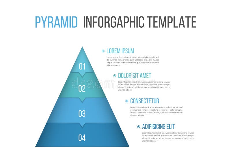 Pyramid Infographics stock vector. Illustration of graph - 137084908