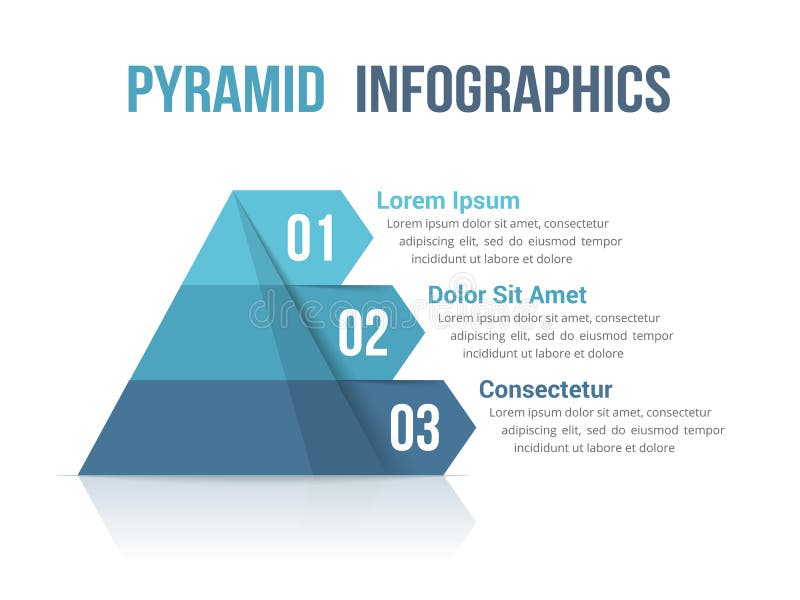 Pyramid Infographics stock vector. Illustration of marketing - 154864446
