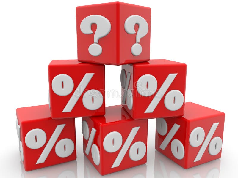 The Pyramid of Interest with a Question Mark at the Top Stock ...