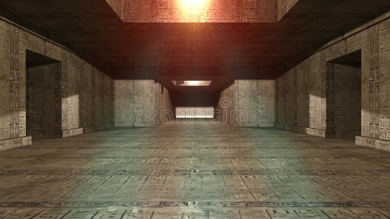 Pyramid interior SCIFI stock illustration. Illustration of stone - 34164863