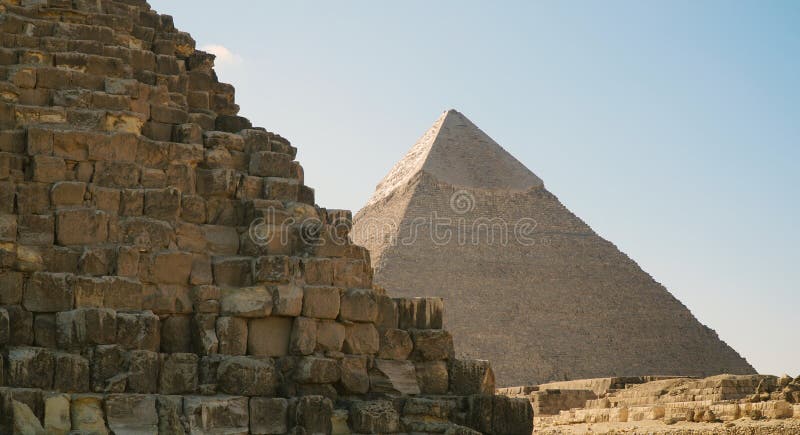 Pyramid of Khafre (Chefren) at Giza, Egypt Stock Photo - Image of ...