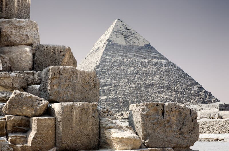 Pyramid of Khafre stock image. Image of monument, building - 246467687