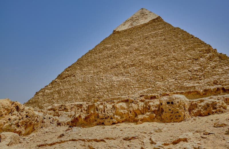 The Pyramid of Khafre - Pyramid of Chephren, Giza Plateau, Cairo, Egypt ...