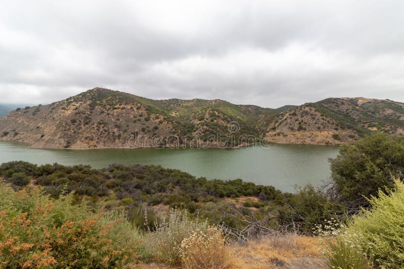 Pyramid Lake in California Captured on a Cloudy Day Stock Image - Image ...