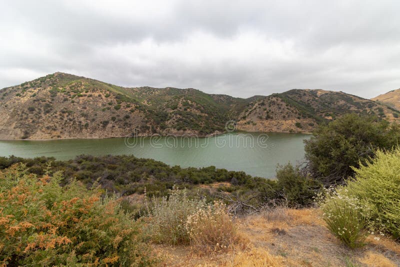 Pyramid Lake in California Captured on a Cloudy Day Stock Image - Image ...