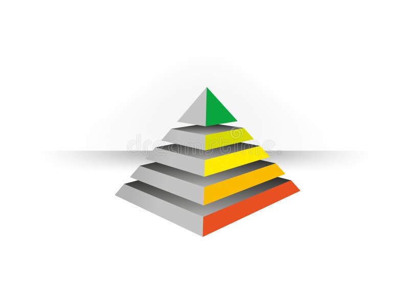 Pyramid stock illustration. Illustration of layer, bank - 35858601