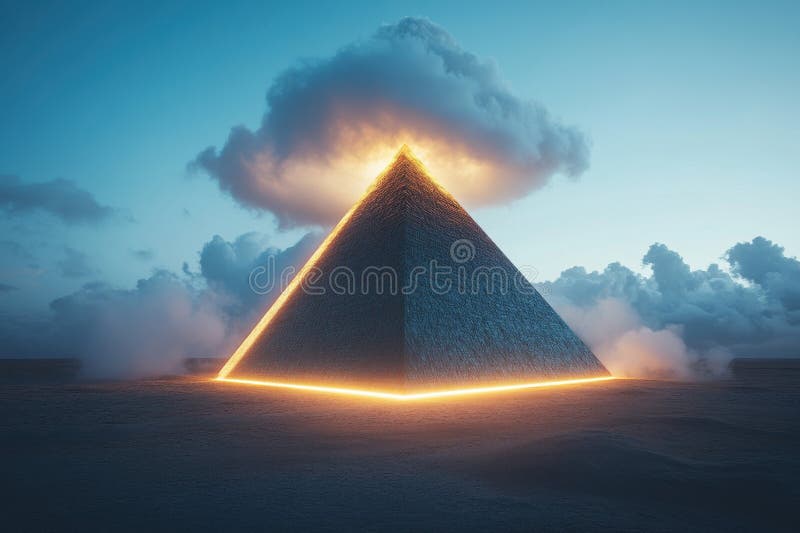 Pyramid Lit Up Yellow Light Stock Photos - Free & Royalty-Free Stock ...
