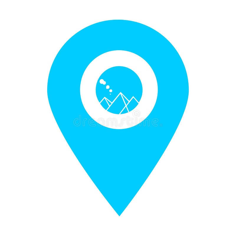 Pyramid Location Map Pin Pointer Icon. Element of Map Point for Mobile Concept and Web Apps ...