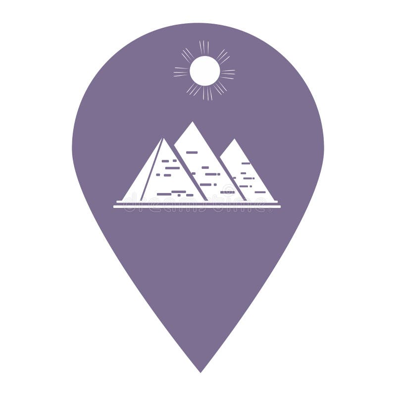 Pyramid Location Map Pin Pointer Icon. Element of Map Point for Mobile ...