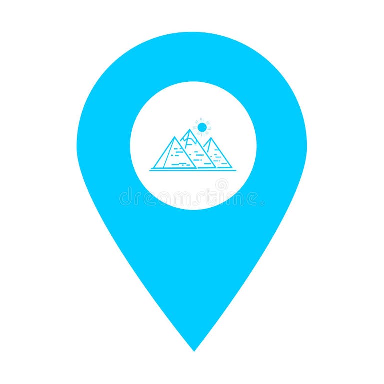 Pyramid Location Map Pin Pointer Icon. Element of Map Point for Mobile ...