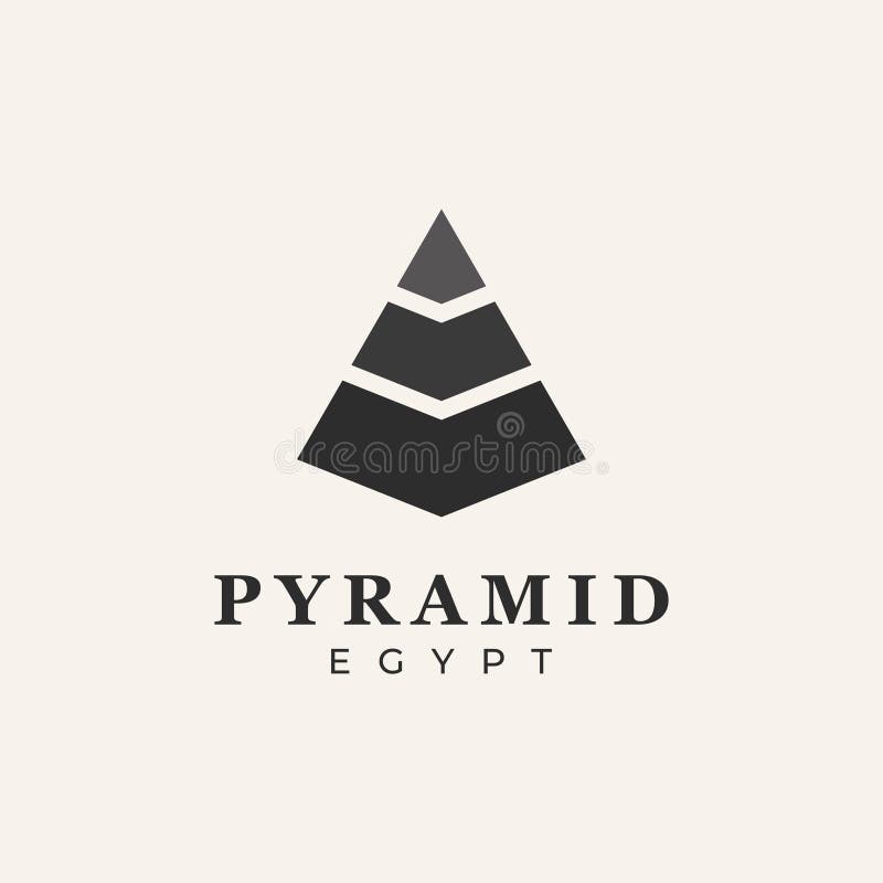 Pyramid Logo Design Vector Silhouette Stock Vector - Illustration of ...