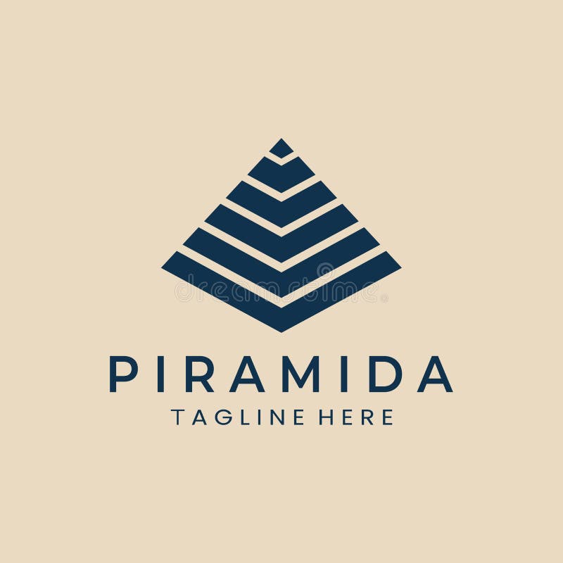 Pyramid Logo, Icon Template Design, with Emblem Illustration Stock ...