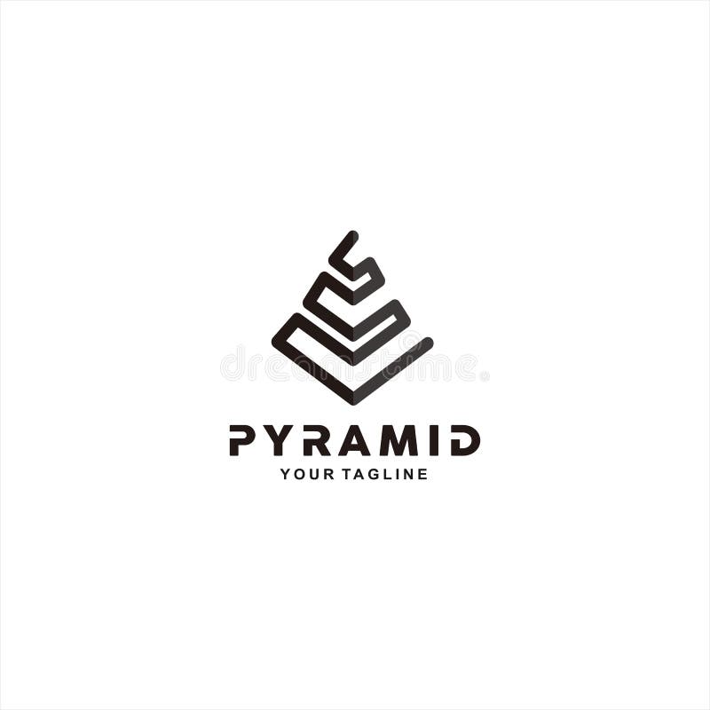 Pyramid Logo Design Template Idea Stock Vector - Illustration of ...