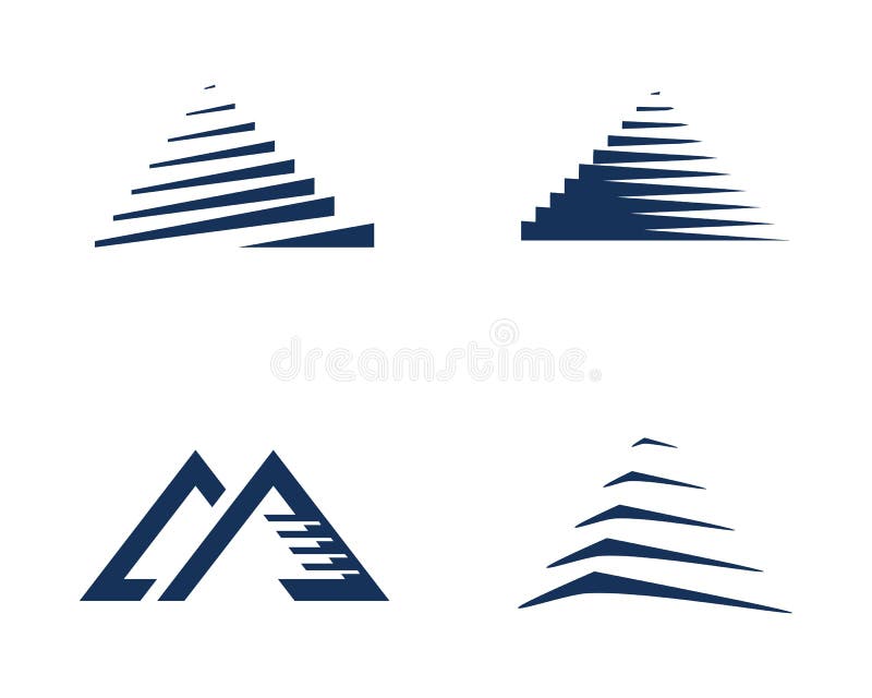 Pyramid Logo Template stock vector. Illustration of blue - 102132137