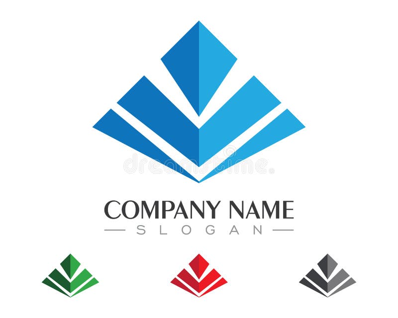 Pyramid Logo Template stock vector. Illustration of blue - 102132137