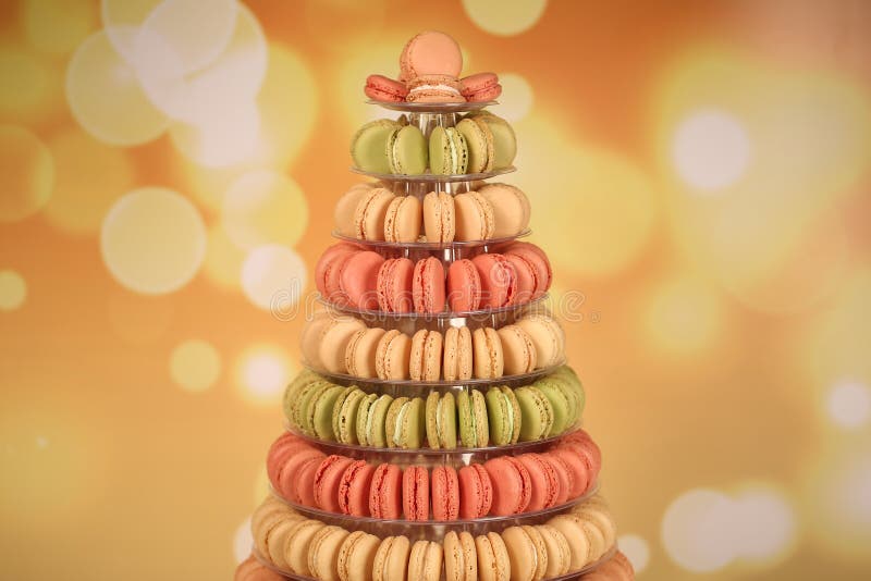 Pyramid of macaroons stock photo. Image of colourful - 49830754