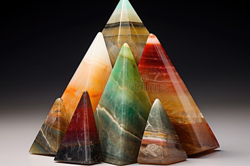Pyramid Made of Different Colored Smooth Stones Stock Photo - Image of ...