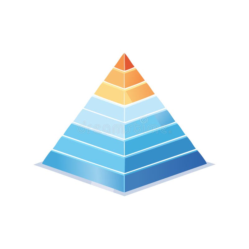 Pyramid Made of Glowing Data Blocks Stock Vector - Illustration of ...