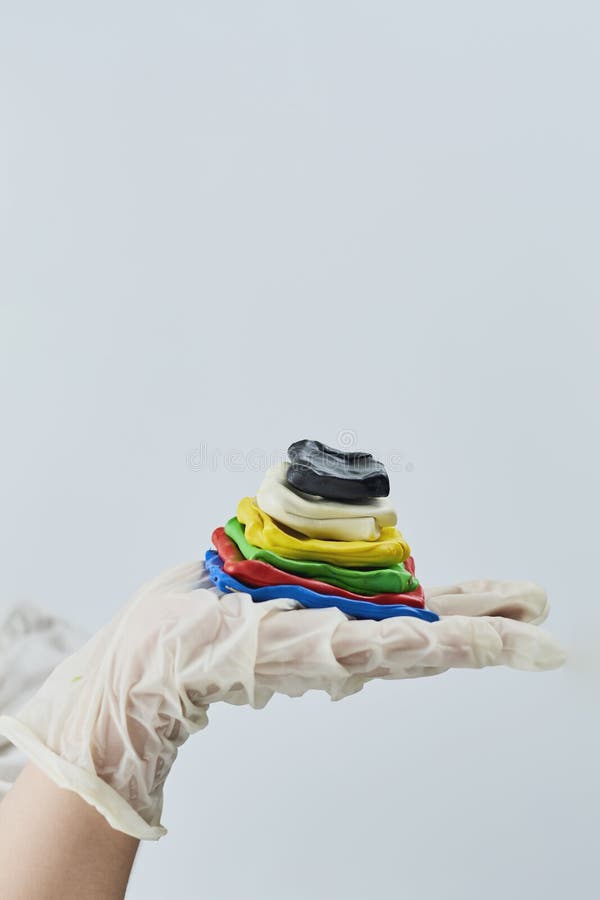 Pyramid Made of Wooden Cubes on Light Blue Background, Top View ...