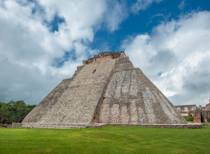 Pyramid of the Magician in Uxmal, Yucatan, Mexico Stock Photo - Image ...