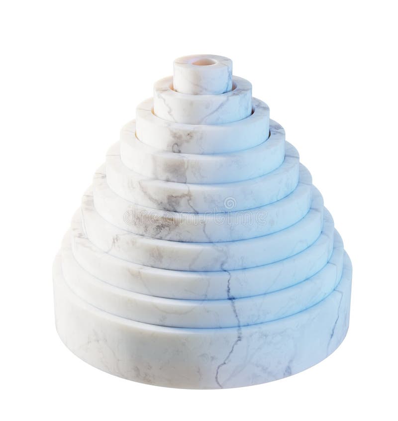 Pyramid Marble Stack, Elegant Design Element. Isolated on White Stock ...