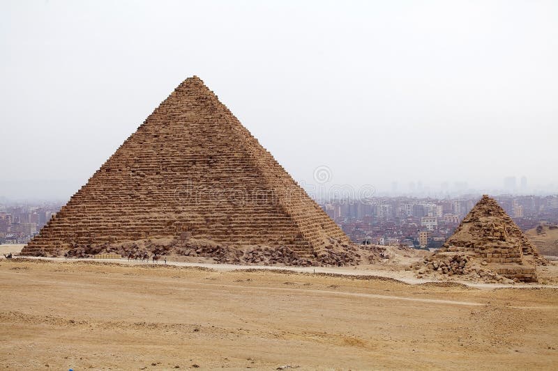 The Pyramid of Menkaure at the Giza Pyramid Complex in Giza, Egypt ...