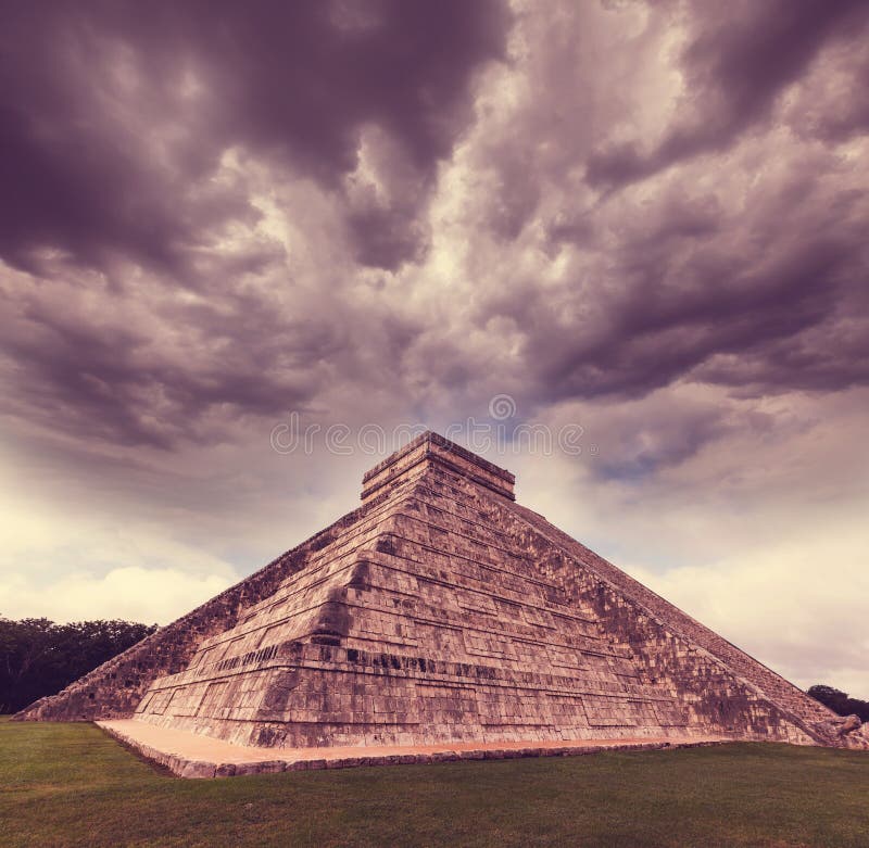 Pyramid in Mexico stock photo. Image of archaeology, america - 54185504