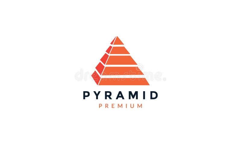Pyramid Modern Flat 3d Logo Vector Icon Illustration Stock Vector ...