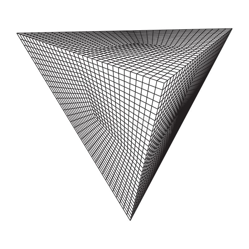 Pyramid Molecular Grid Technology Style. Stock Vector - Illustration of ...