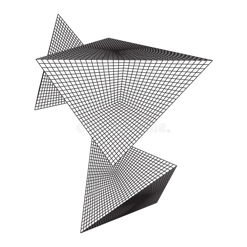 Pyramid Molecular Grid Technology Style. Stock Vector - Illustration of ...