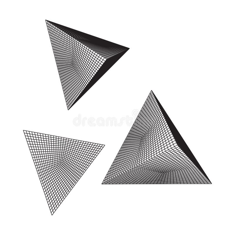 Pyramid Molecular Grid Technology Style. Stock Vector - Illustration of ...