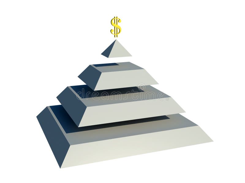 Money pyramid stock illustration. Illustration of close - 25236160