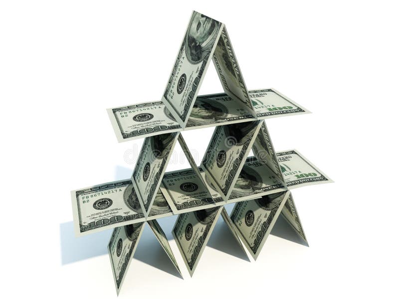 Pyramid of money stock illustration. Illustration of dollar - 4112532