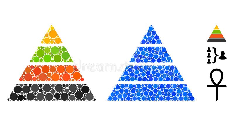 Pyramid Mosaic Icon of Circles Stock Illustration - Illustration of ...