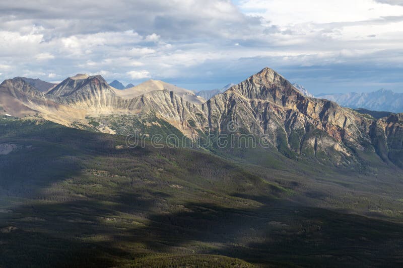 Pyramid Mountain Peak, Jasper, Canada Stock Photo - Image of scenic ...