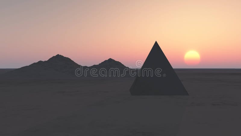 Pyramid at sunset stock vector. Illustration of nature - 125407088