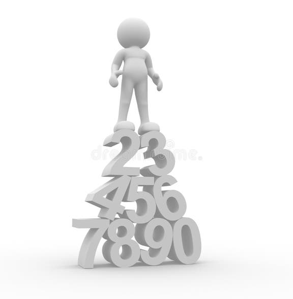 Pyramid of numbers stock illustration. Illustration of icon - 20834155