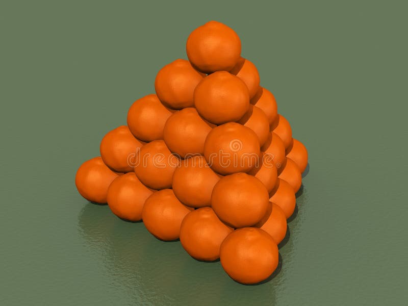 Pyramid of Oranges stock illustration. Illustration of satsuma - 26292373